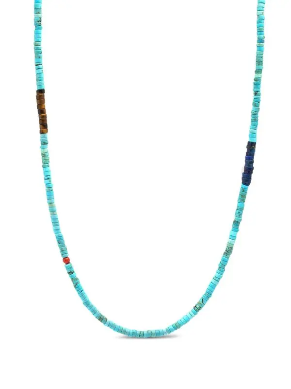 NIALAYA JEWELRY Heishi Beaded Necklace - Silver