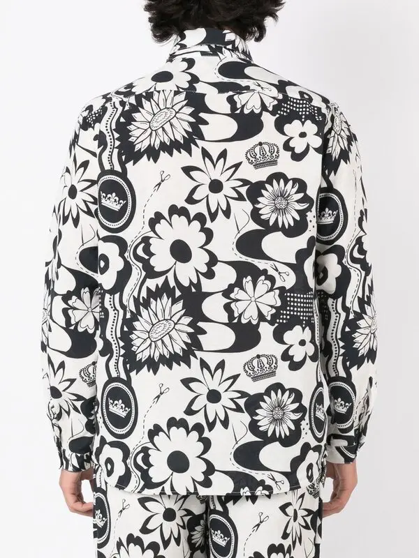 AMIR SLAMA Graphic-print Long-sleeve Shirt