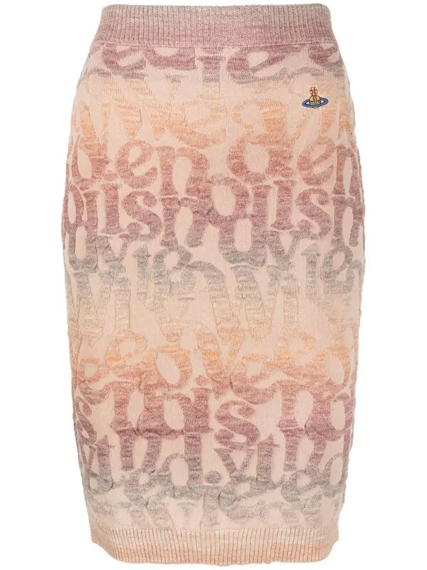 VIVIENNE WESTWOOD Logomania Knitted Pencil Skirt