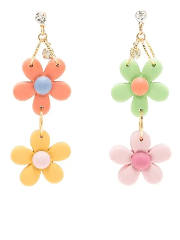 AMIR SLAMA Flower Charm Drop Earrings - Multicolour