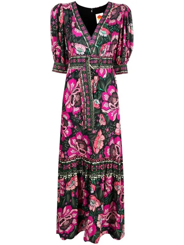 a new day hot pink dress Medellin Gathered Detail Side-Tie Wrap Dress Hot Pink main image 1