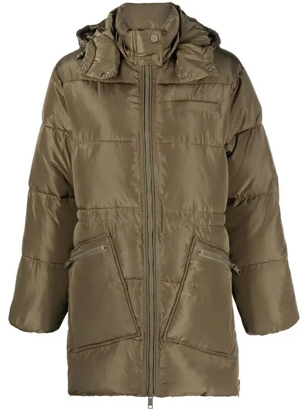 GANNI Oversized Tech Puffer Midi Jacket