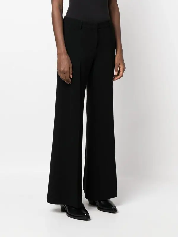 Alberto Biani Flared Tailored-cut Trousers - Black