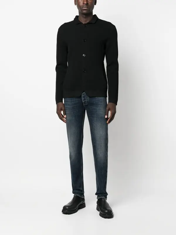 Emporio Armani Stonewashed Straight-leg Jeans