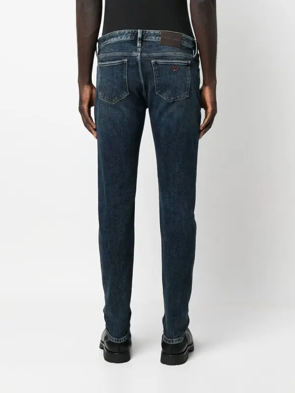 Emporio Armani Stonewashed Straight-leg Jeans