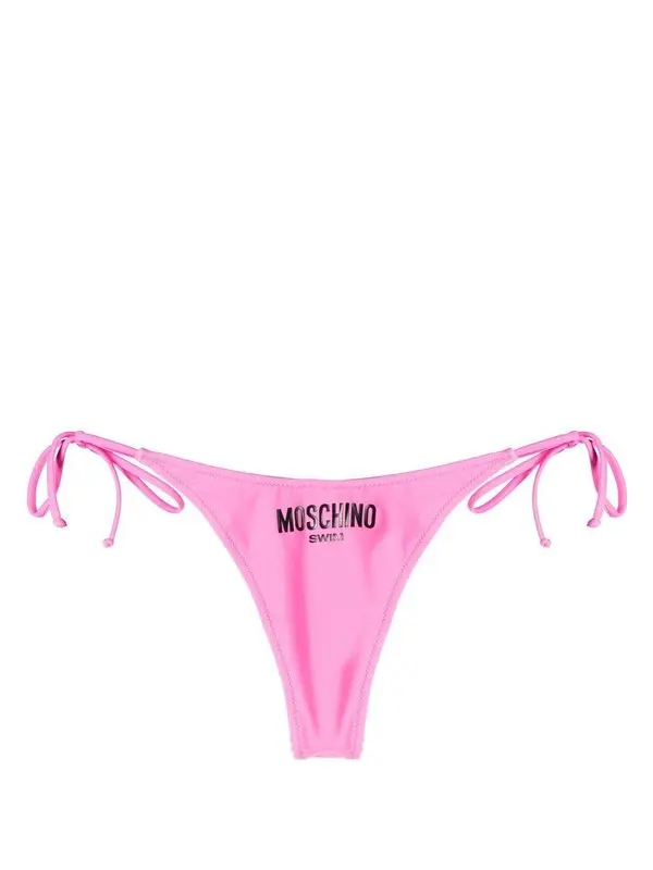Moschino Print Bikini Bottom - Pink