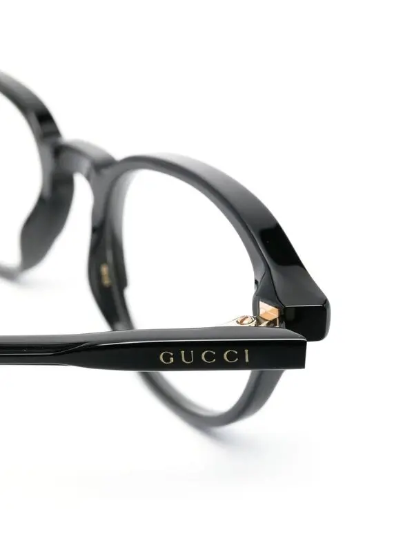 Gucci Logo-print Round-frame Glasses
