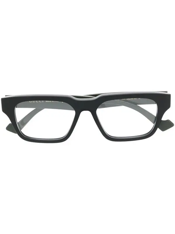 Gucci Colour-block Square Glasses - Black