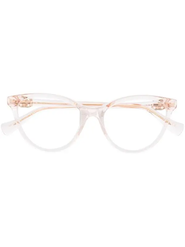 Gucci Logo-plaque Cat-eye Glasses - Pink
