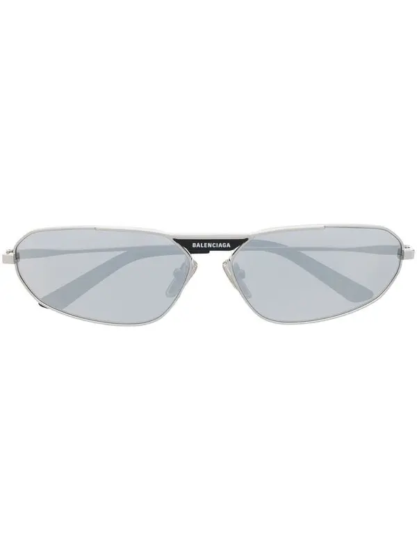 Balenciaga Oval-frame Sunglasses - Silver