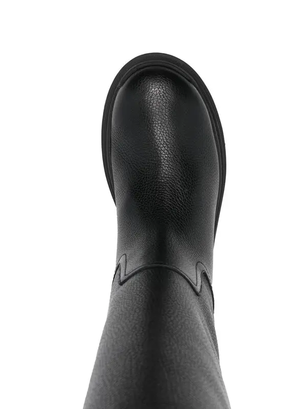 FERRAGAMO Vara Chain Knee-high Boots - Black