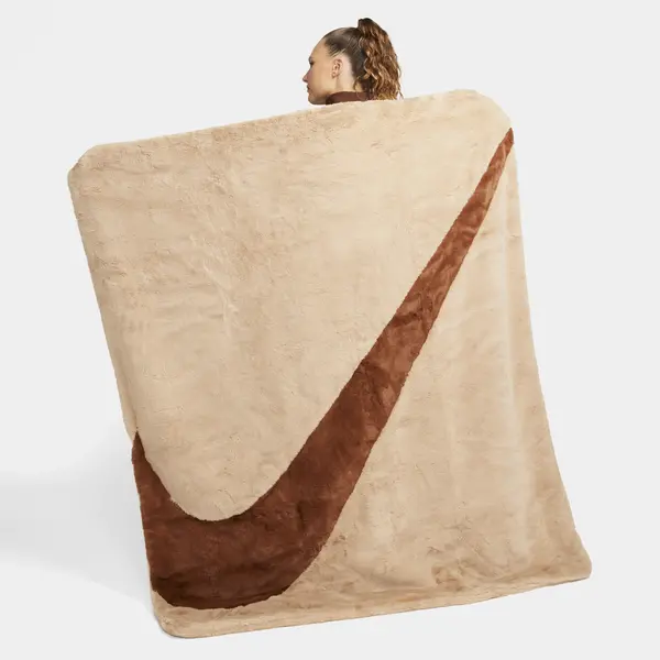 Nike Sportswear Faux Fur Blanket In Brown - 15% Off | Editorialist