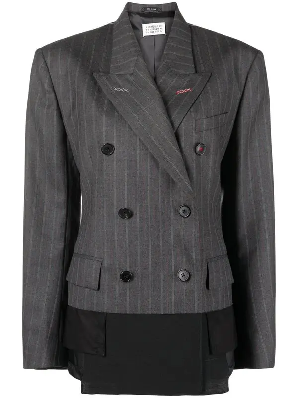 MAISON MARGIELA Pinstriped Wool Blazer
