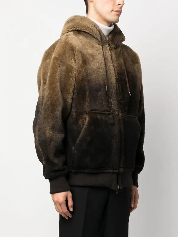 SALVATORE SANTORO Reversible Shearling Hooded Jacket