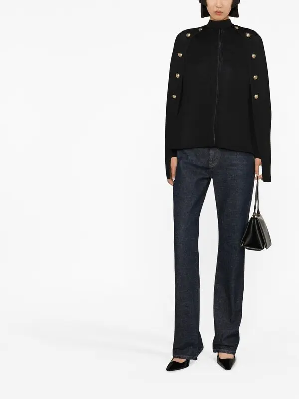 CHARLOTT Button-embellished Cape Jumper