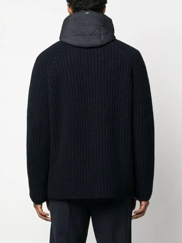 Herno Padded-hood Knit Jacket
