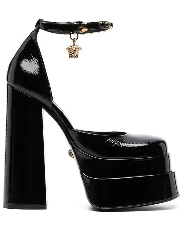 Versace Medusa Aevitas 160mm Leather Platform Pumps