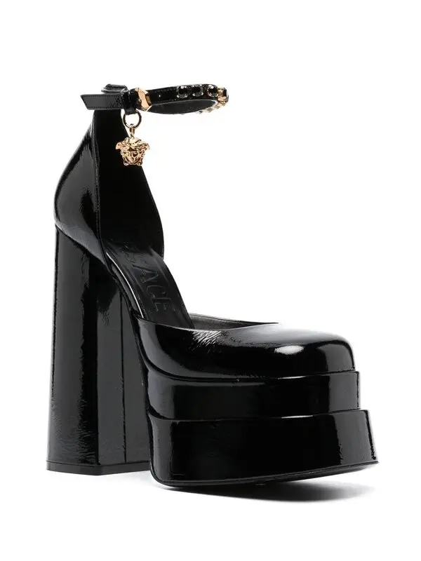 Versace Medusa Aevitas 160mm Leather Platform Pumps