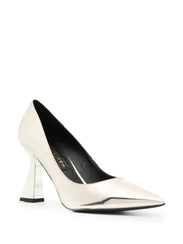 Kurt Geiger 95mm Metallic-finish Pumps