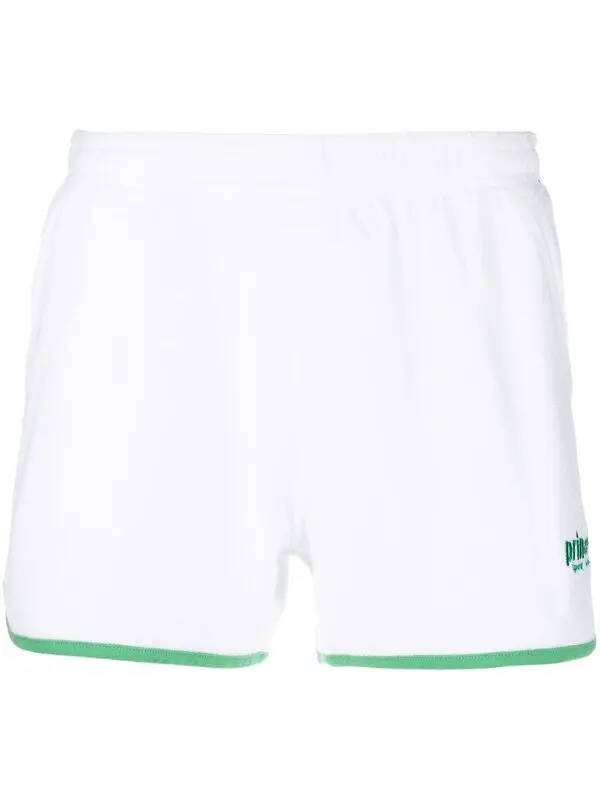 SPORTY & RICH Contrast Trim Track Shorts