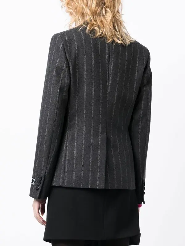 Versace Logo-pinstripe Blazer