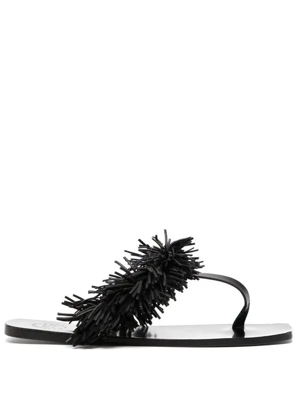 ATP ATELIER Canelli Fringed Thong Sandals