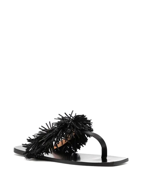 ATP ATELIER Canelli Fringed Thong Sandals