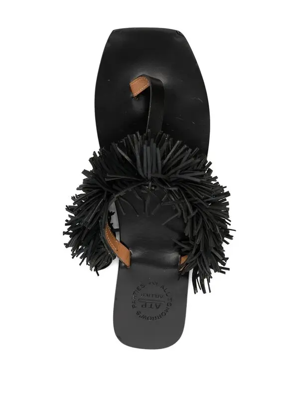 ATP ATELIER Canelli Fringed Thong Sandals