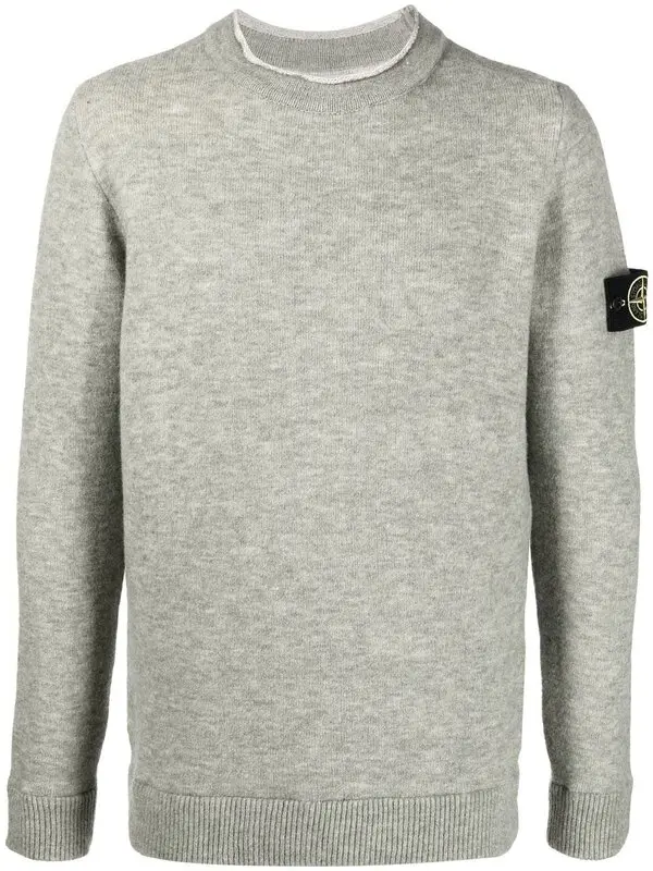 Stone Island Logo-patch Crew Neck Jumper
