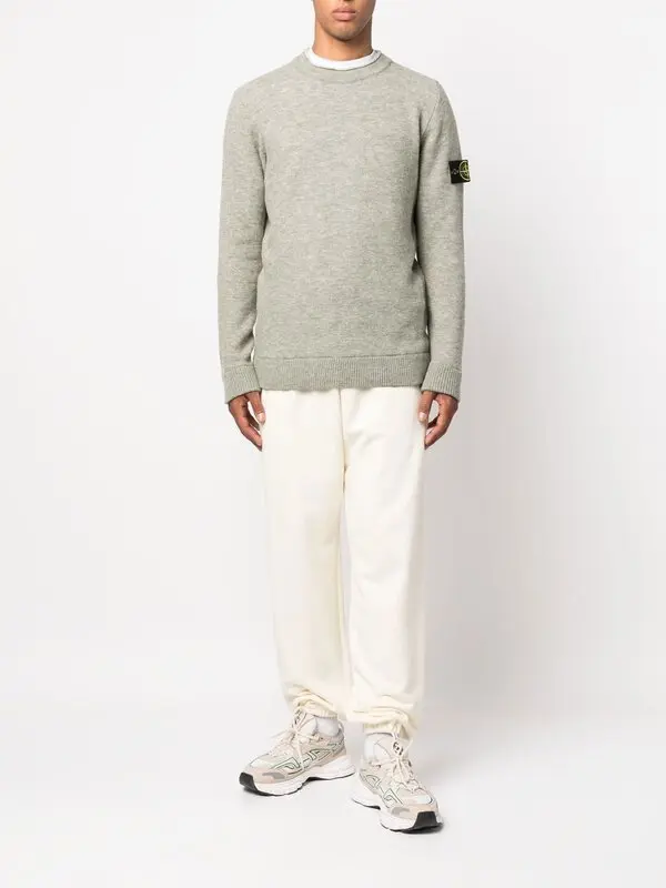 Stone Island Logo-patch Crew Neck Jumper