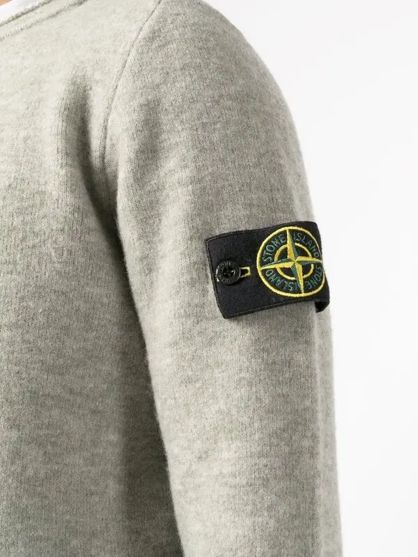 Stone Island Logo-patch Crew Neck Jumper