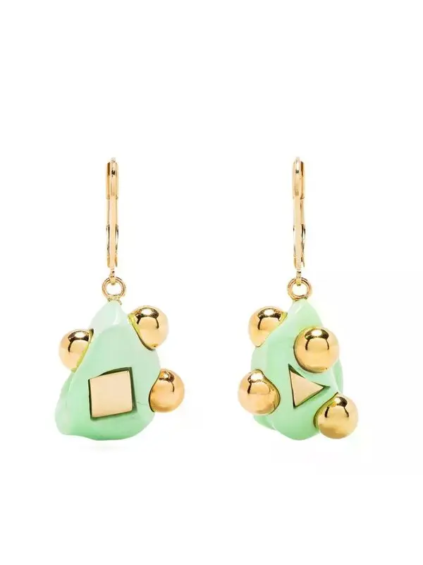 Colville Abstract Drop Earrings - Gold