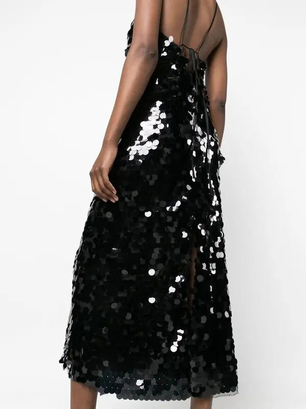 ROTATE BY BIRGER CHRISTENSEN Sequin Halterneck Midi Dress