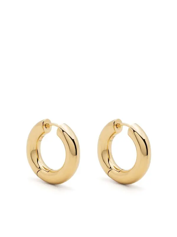 Tom Wood 9kt Yellow Chunky Medium Hoop Earrings - Gold