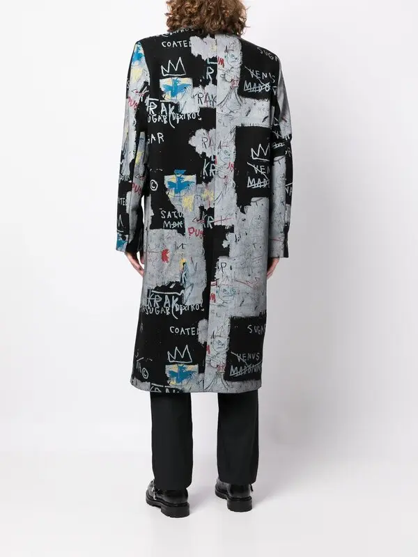 MISBHV Graphic-print Double-breasted Coat