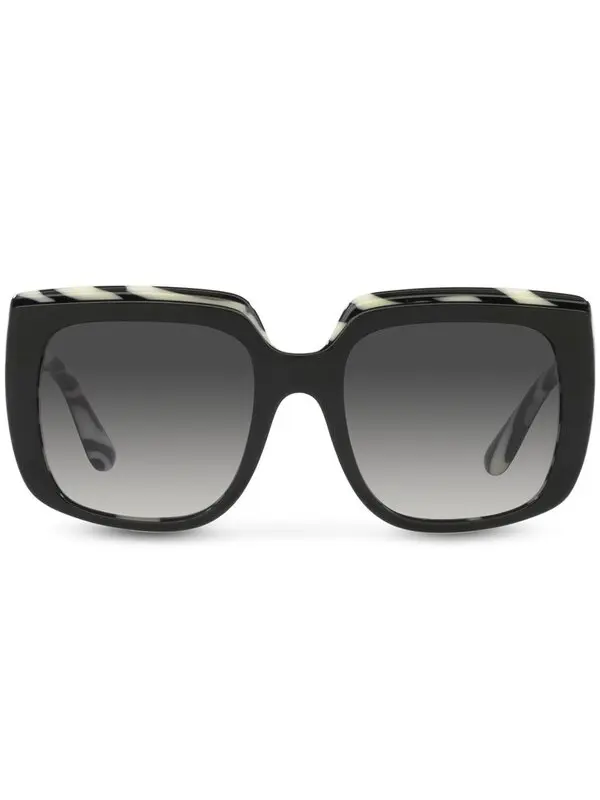 Dolce & Gabbana Zebra-print Sunglasses - Black