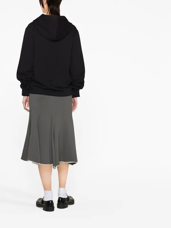 BARRIE Logo-patch Cotton Hoodie - Black