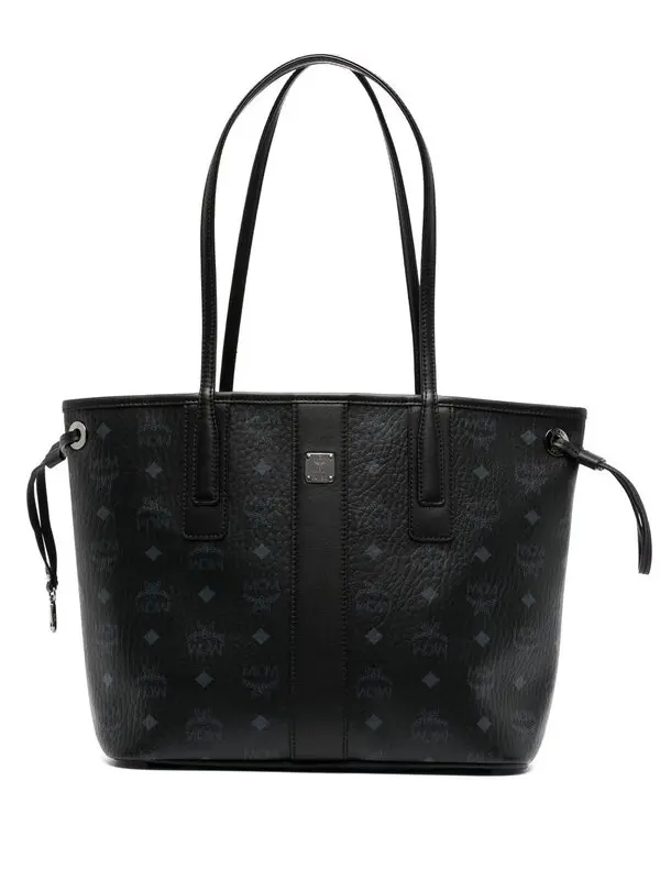 Mcm Small Liz Reversible Tote Bag - Black