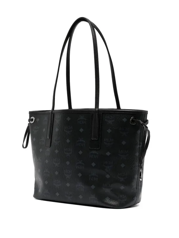 Mcm Small Liz Reversible Tote Bag - Black