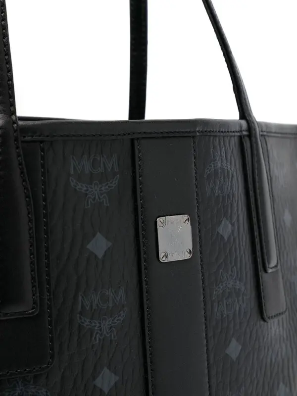 Mcm Small Liz Reversible Tote Bag - Black
