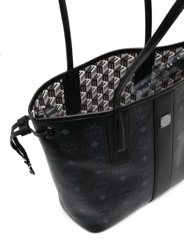 Mcm Small Liz Reversible Tote Bag - Black