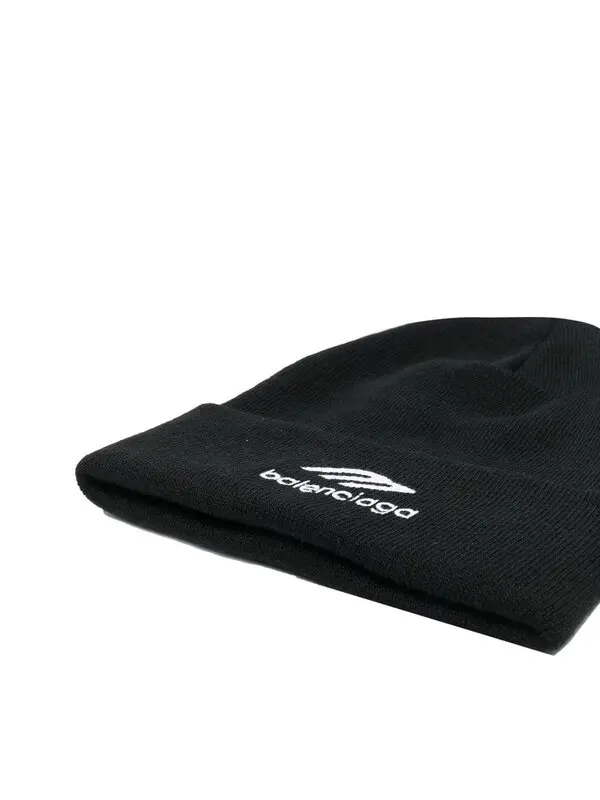 Balenciaga 3b Sports Icon Beanie In Black - 35% Off | Editorialist