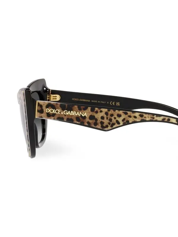 Dolce & Gabbana Leopard-print Sunglasses - Brown