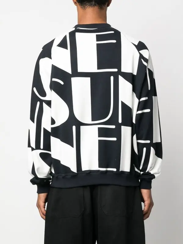 Sunnei Logo-print Long-sleeve Sweatshirt - Blue