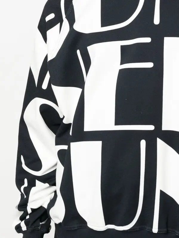 Sunnei Logo-print Long-sleeve Sweatshirt - Blue