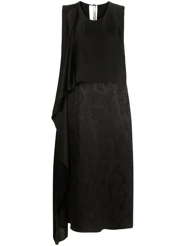UMA WANG Asymmetric Sleeveless Dress - Black