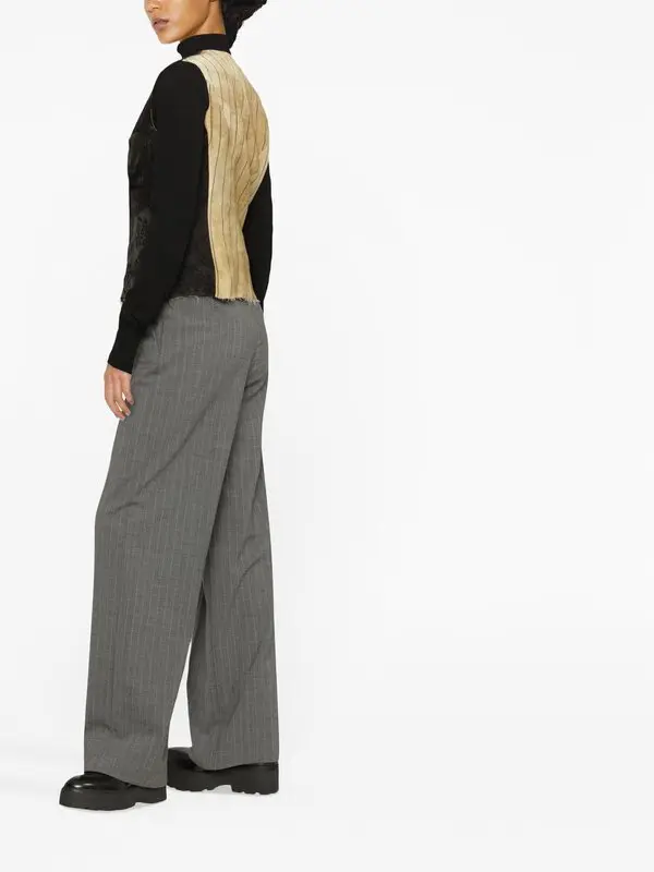 UMA WANG Panelled Floral-jacquard Vest
