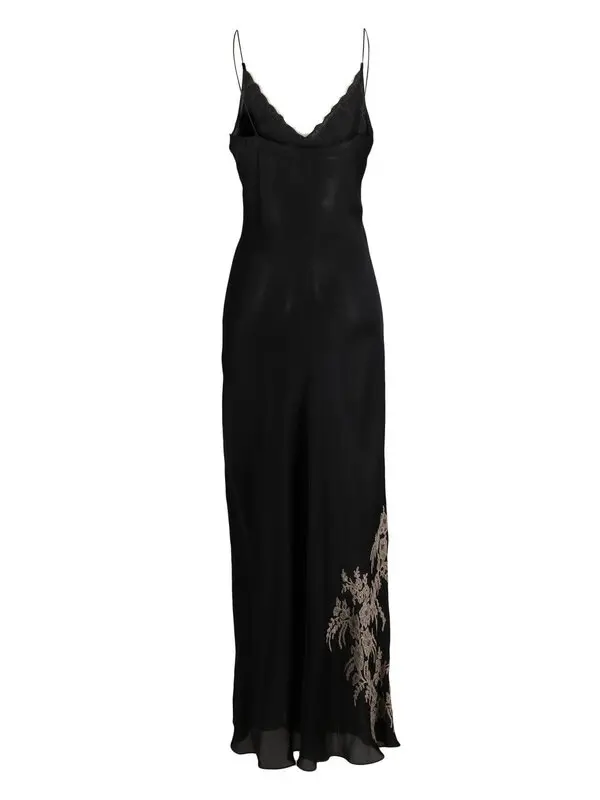 Carine Gilson Long Calais-caudry Lace Nightgown - Black
