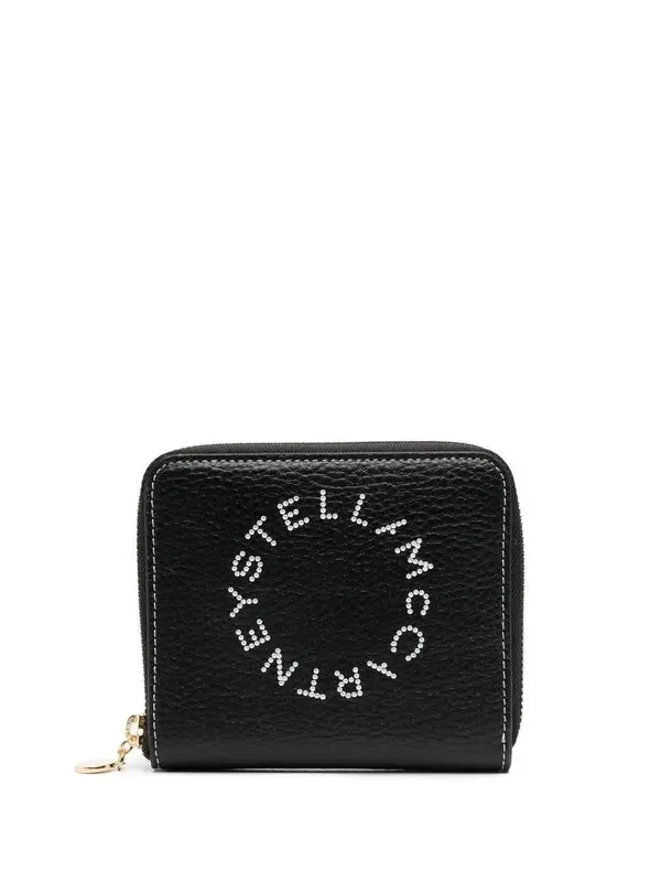 Stella McCartney Logo-print Detail Zipped Wallet - Black