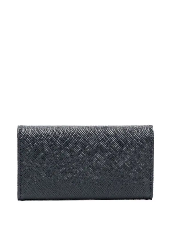 AGNES B. Logo-detail Leather Key Holder